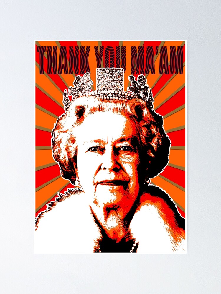 "Thank you Ma'am version 3 - Red" Poster for Sale by garyhogben | Redbubble