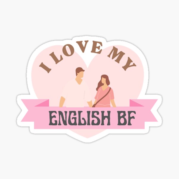 "English bf - boyfriend ily " Sticker for Sale by DogsanUnicorns ...
