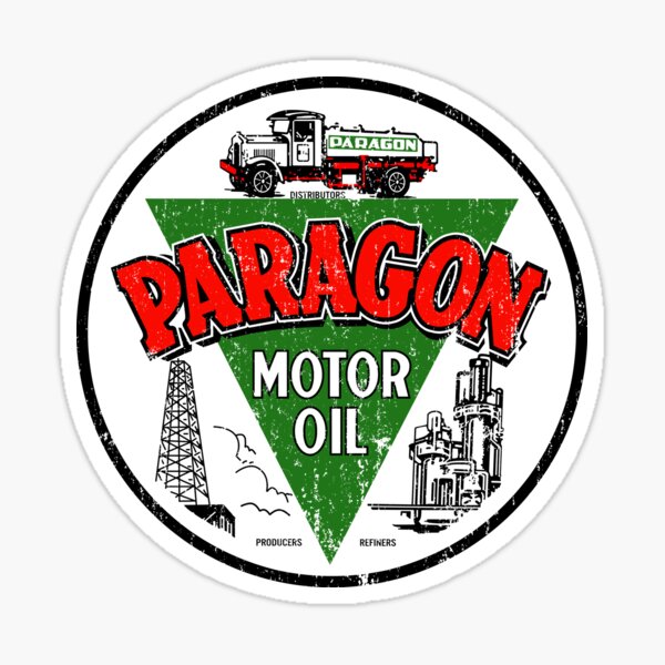 "Paragon Motor Oil" Sticker by hotrodz | Redbubble