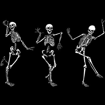 "Dancing Skeletons Halloween Party Funny Skeleton Dance" Poster for ...