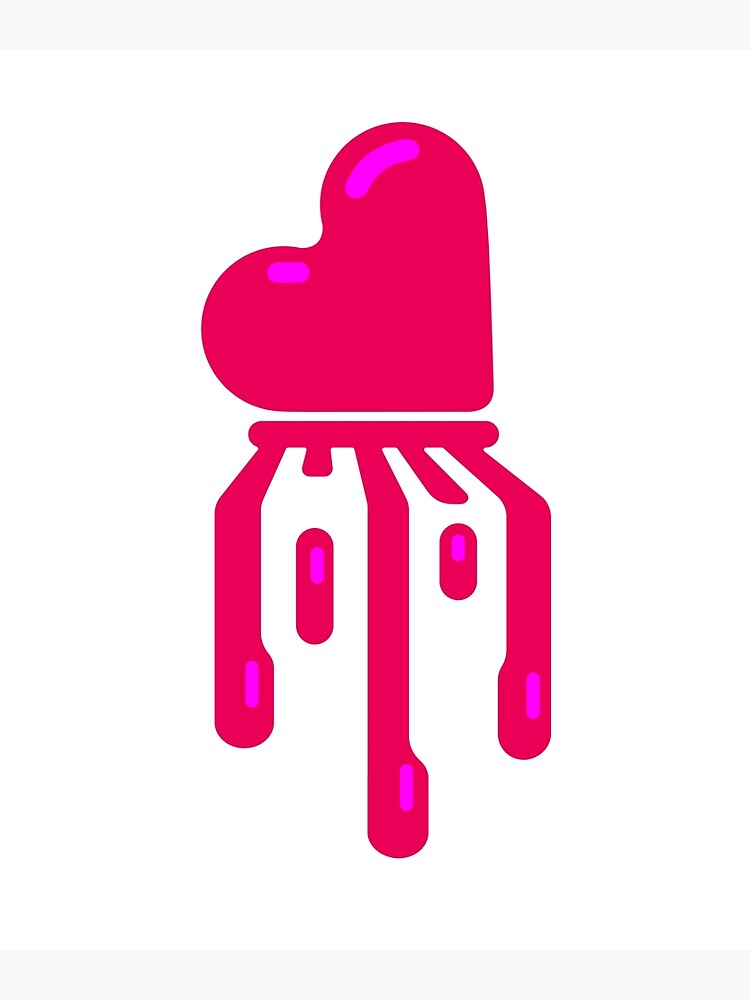 "Gothic Pink Bleeding Heart Logo" Art Print for Sale by VenomousVictory ...