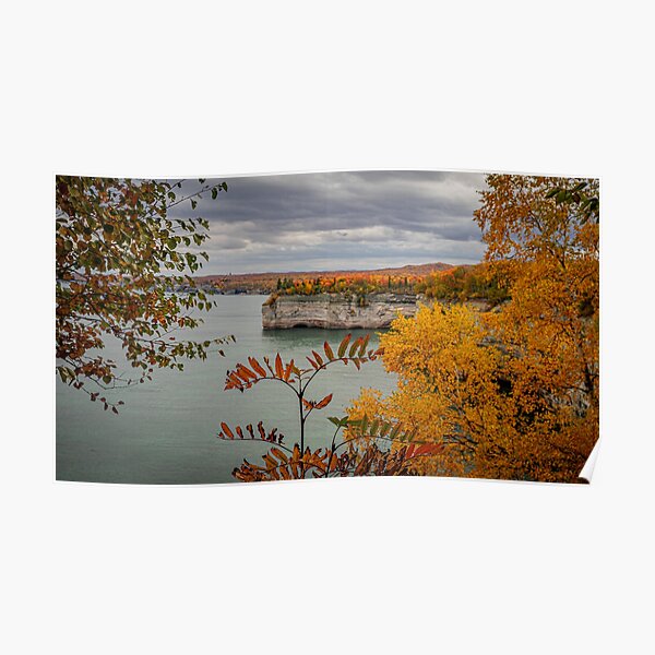 "Pictured Rocks Autumn Splendor" Poster for Sale by DesignSMC | Redbubble