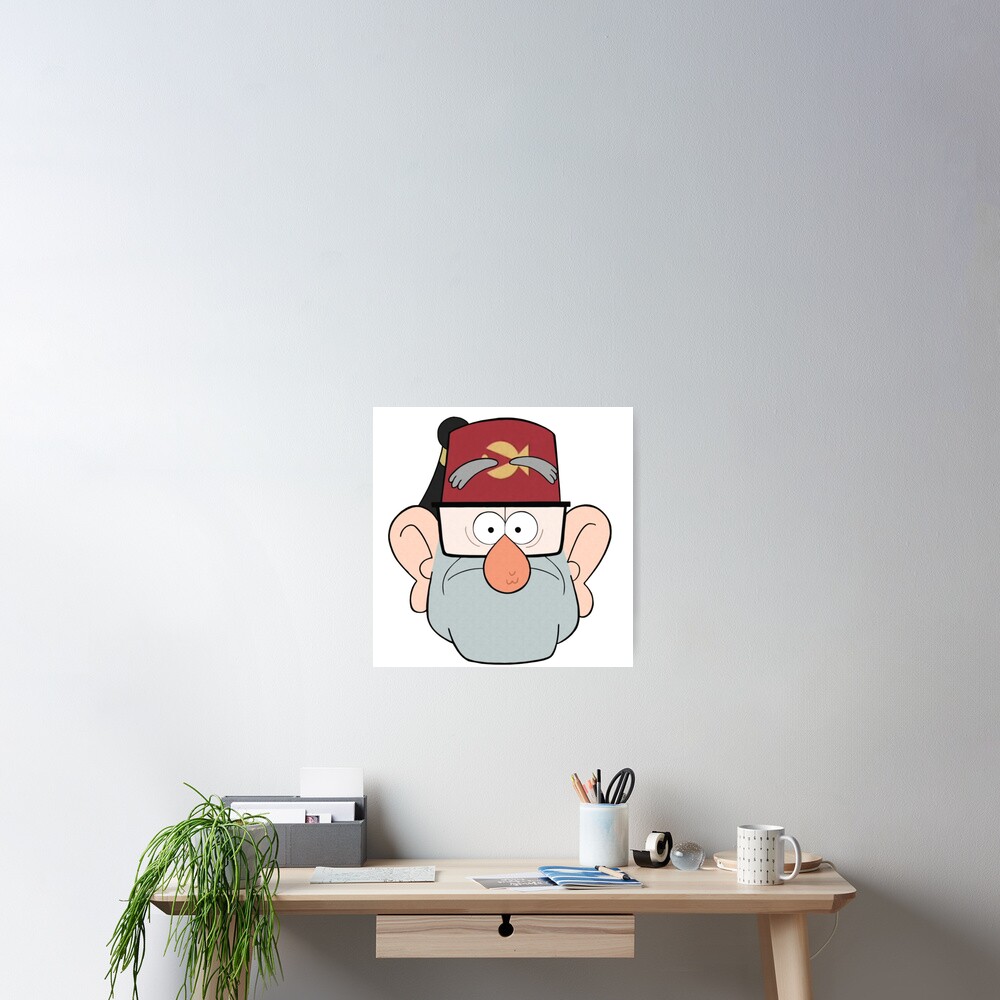 "Stan Pines Paper Fez Face Mask" Poster by The-Sqoou | Redbubble