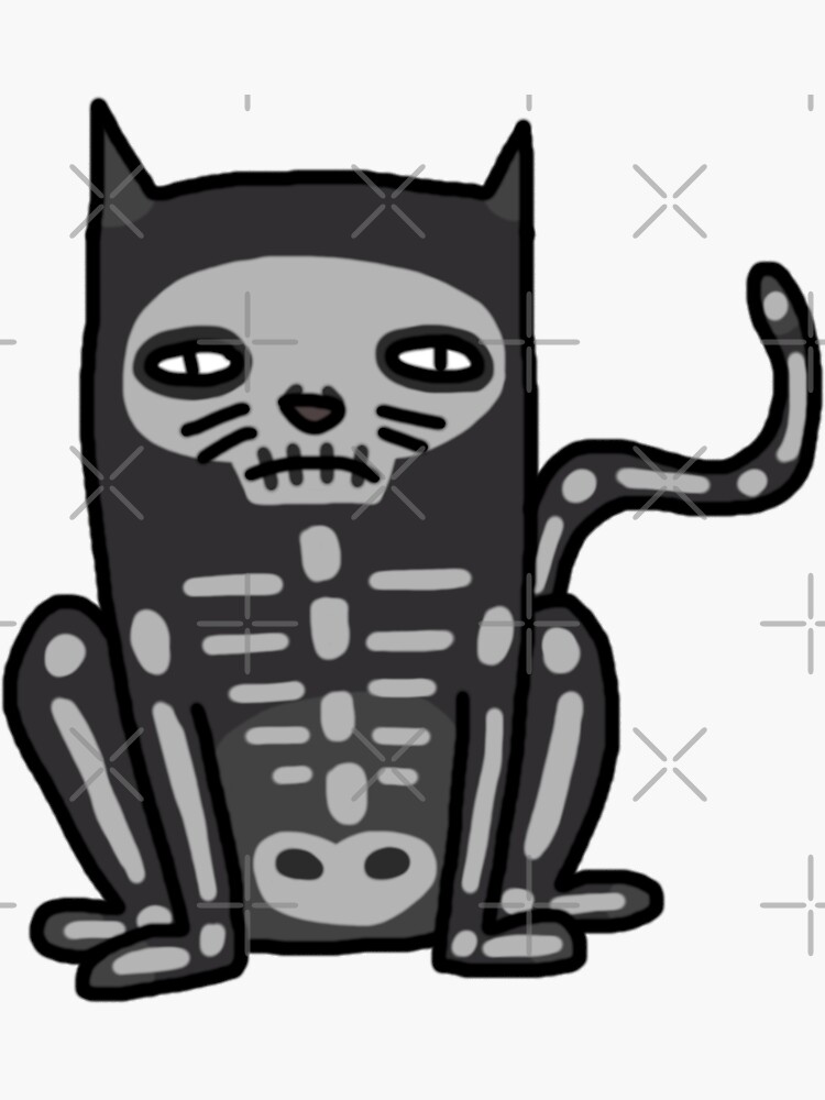 "Sad Cat in Corpse Paint" Sticker for Sale by JSGB | Redbubble