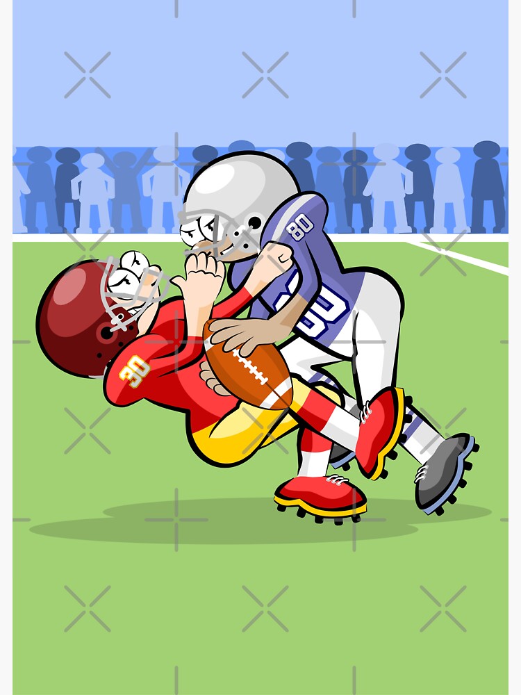 "American Football Player Frontal Collision" Sticker for Sale by ...