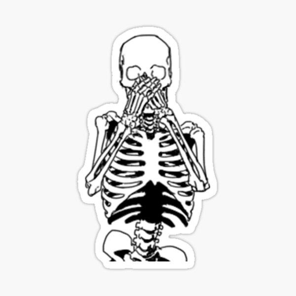 "Surprised Skeleton" Sticker for Sale by MILMIK | Redbubble