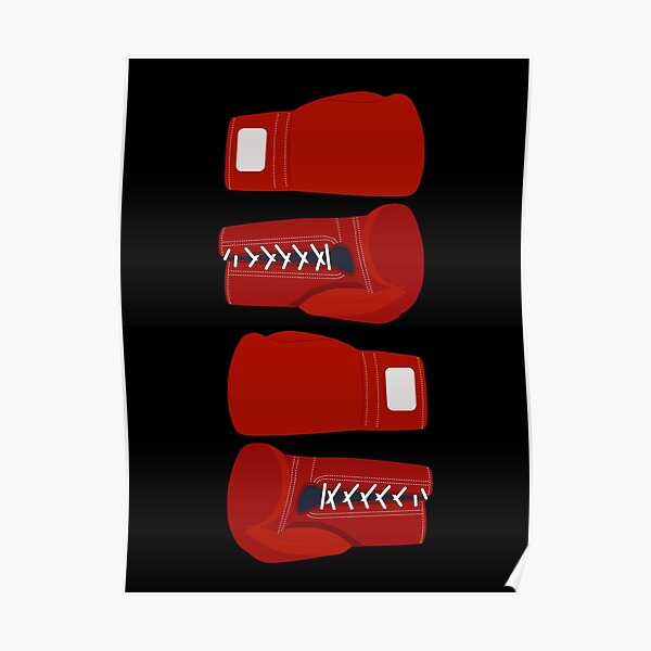"Red Boxing Gloves Set, vertical and Pattern" Poster for Sale by eMo1 ...
