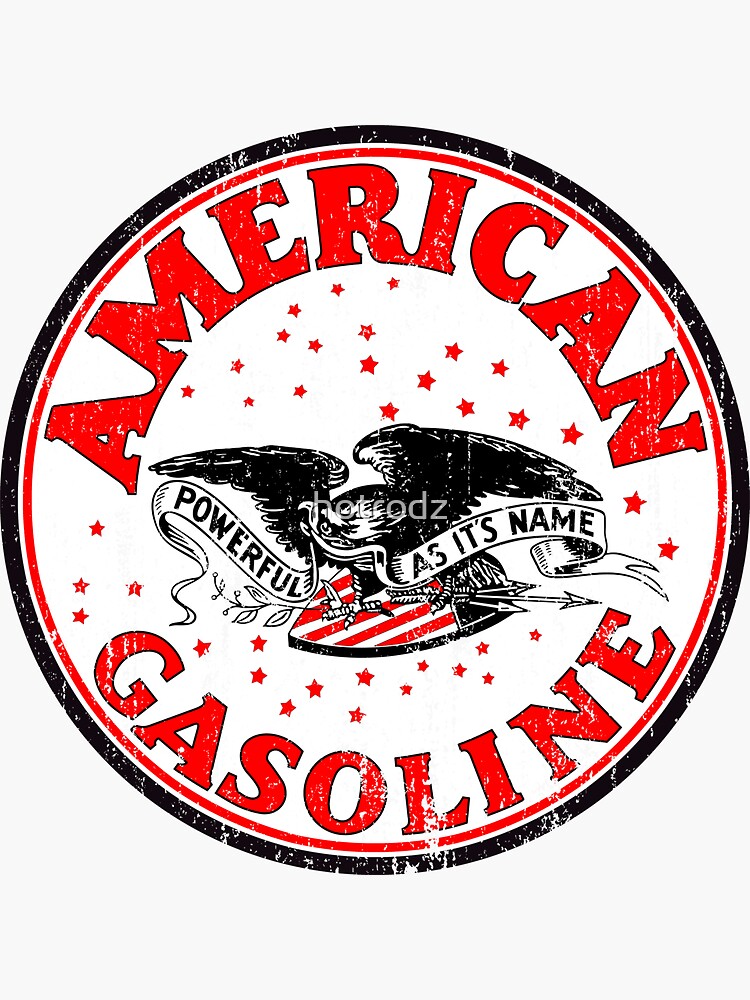 "American Gasoline" Sticker for Sale by hotrodz | Redbubble