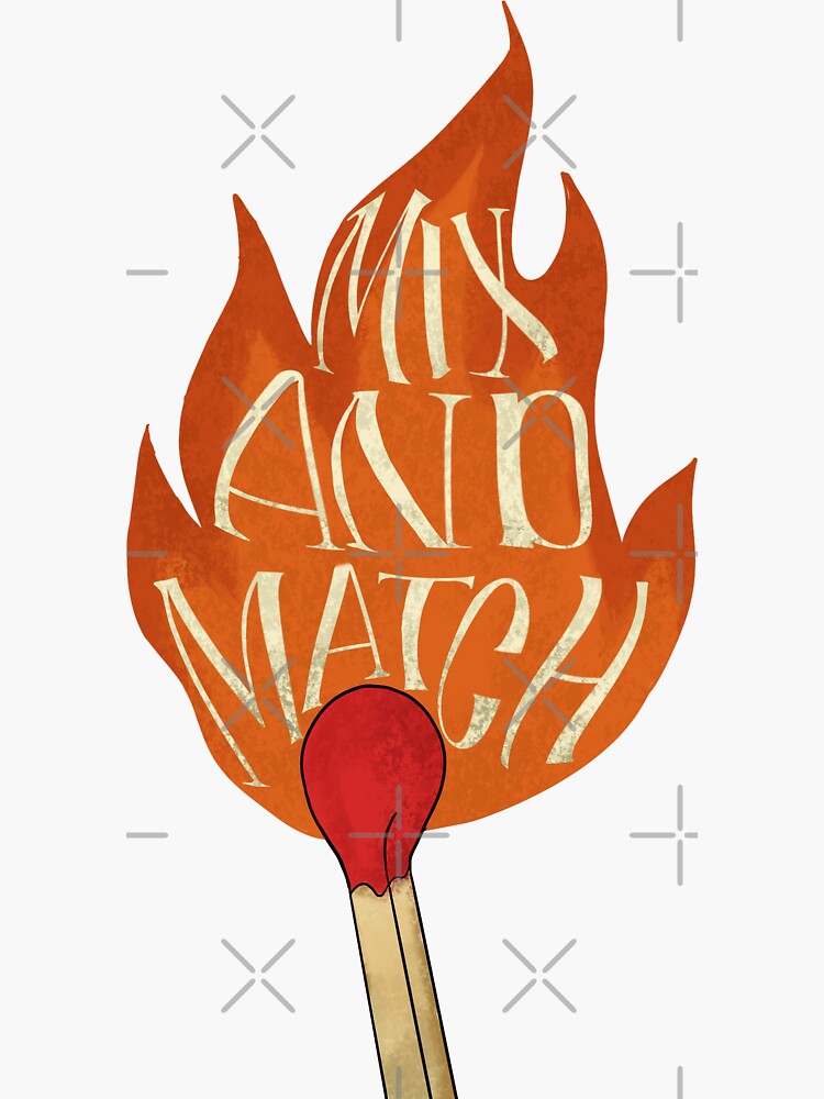 "mix and match sticker" Sticker for Sale by yasmindesigns8 | Redbubble