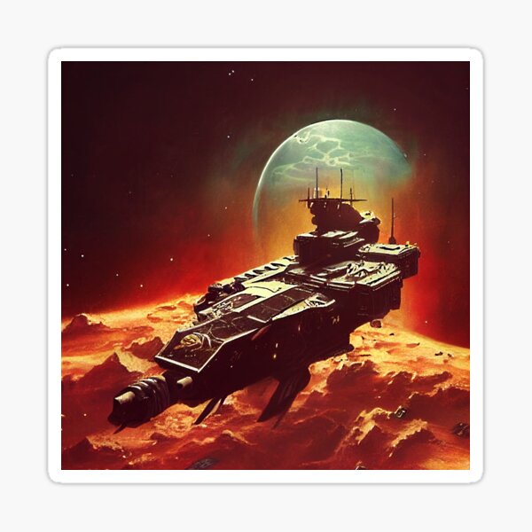 "Battle Barge 40k" Sticker for Sale by Neilero | Redbubble