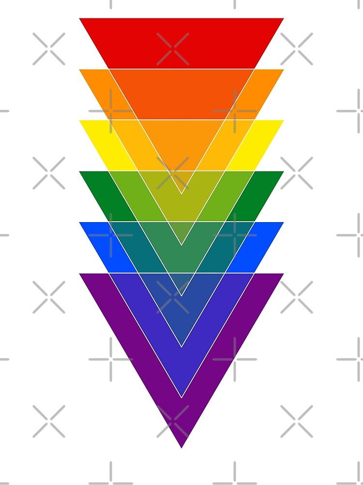 "Rainbow Overlapping Triangles Pride Flag" Poster for Sale by korynaq ...