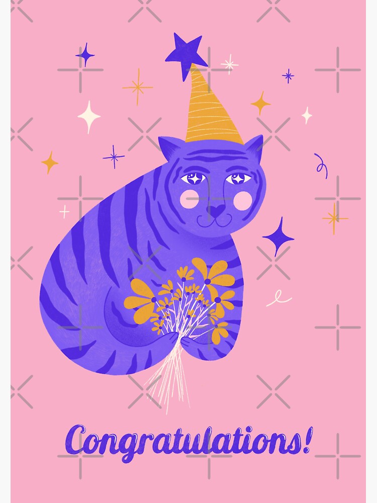 "Cute Party Cat illustration" Sticker for Sale by WeirdyTales | Redbubble