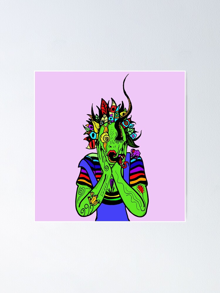 "Scream psychedelic Nature Grito psicodelico para natureza" Poster for ...