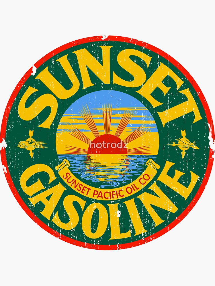 "Sunset Gasoline" Sticker for Sale by hotrodz | Redbubble