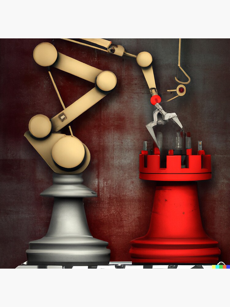 "Chess robots" Sticker for Sale by Lareee1234 | Redbubble