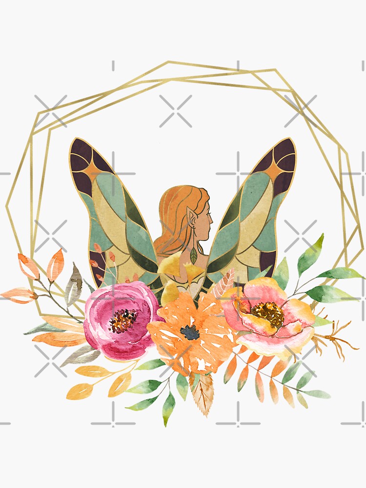 "vintage snapdragons , cute vintage snapdragons ,fanatasy girl" Sticker ...