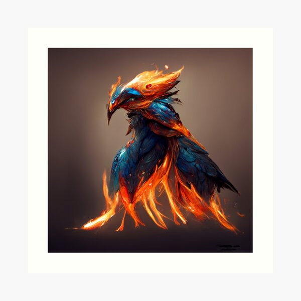 "Fire and Ice Phoenix" Art Print for Sale by Galviato | Redbubble
