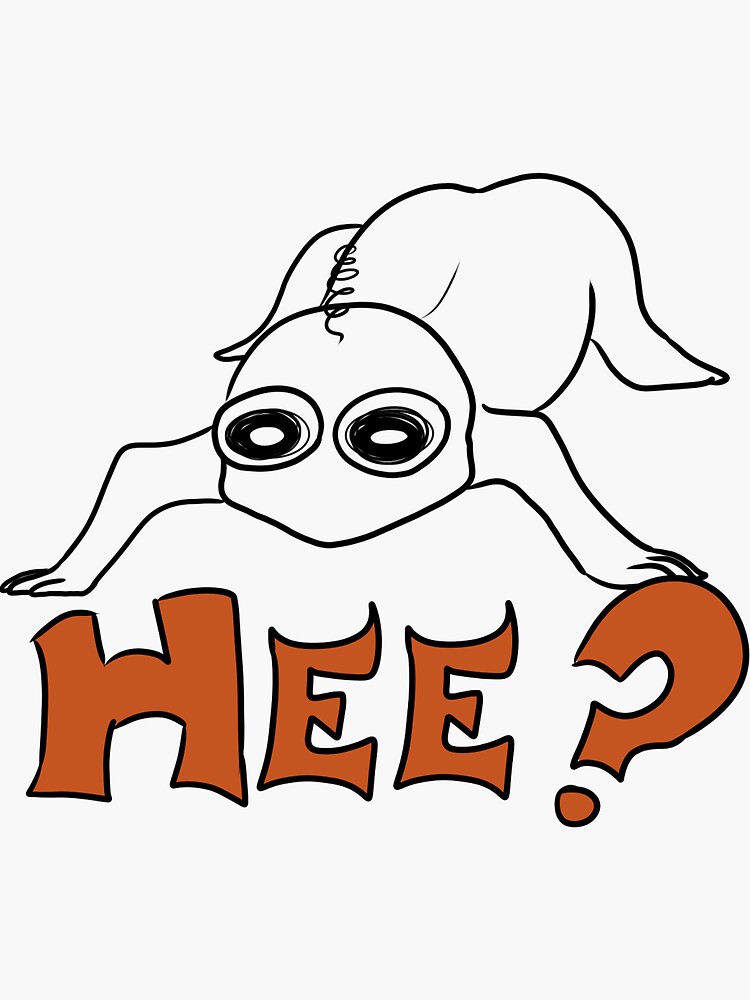 "Hee?" Sticker for Sale by MirraCle91 | Redbubble
