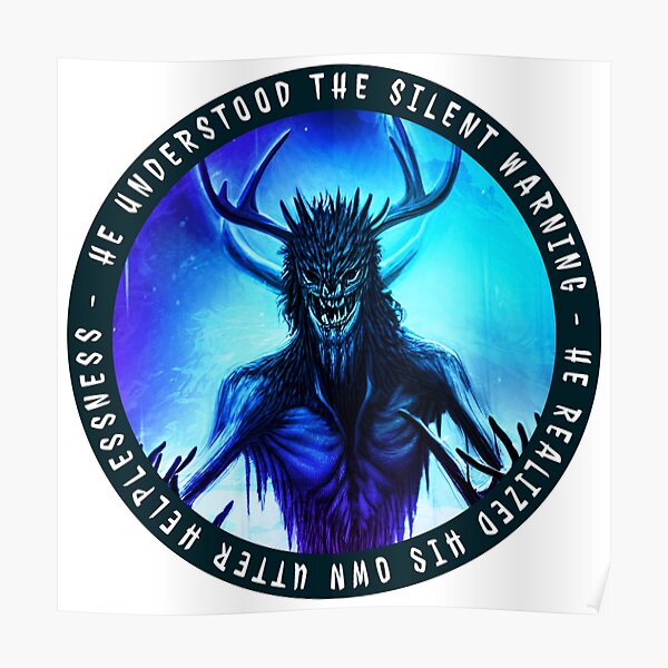 "The Wendigo - Ice Background" Poster for Sale by AtomicCityArt | Redbubble