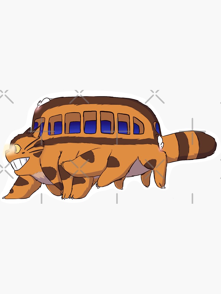"Cat Bus" Sticker for Sale by FreshAvocadoArt | Redbubble