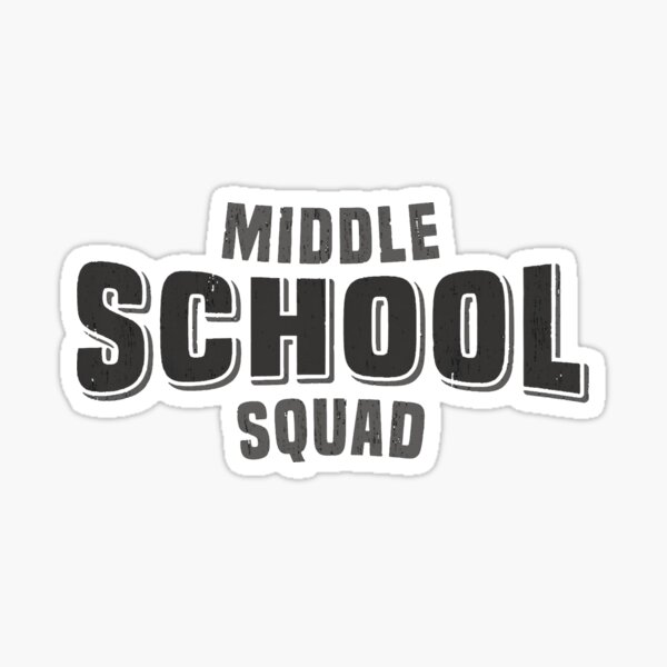 "Back To School Design Middle School Squad Teacher Student" Sticker for ...