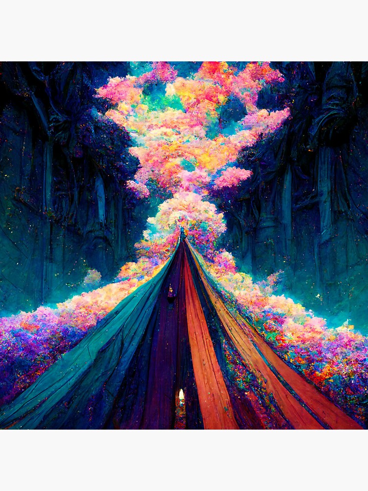 "The abstract Path of Color" Sticker for Sale by Malkas | Redbubble