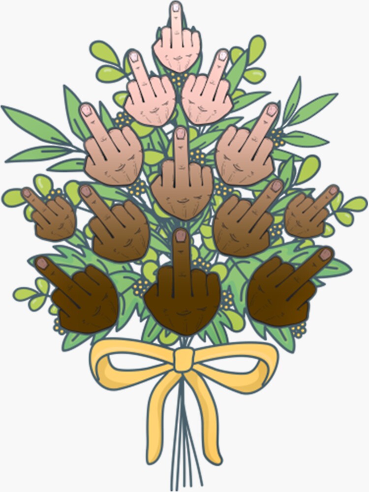 "FUNNY IDGAF flower bouquet - middle finger flowers - FUNNY thinking of ...