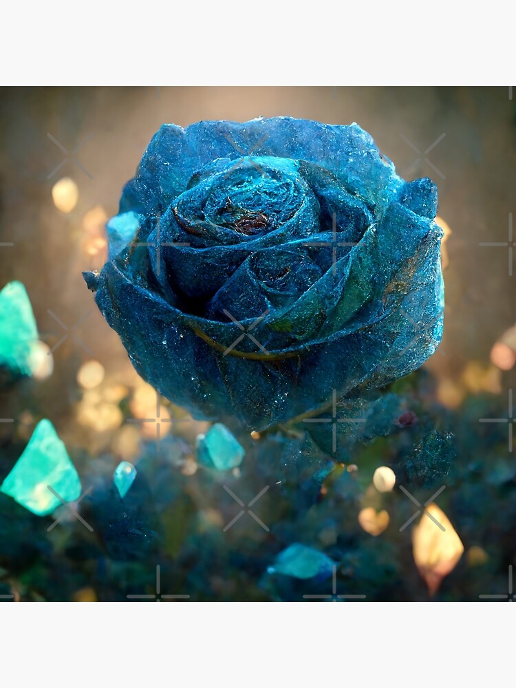 "Crystal Blue Rose" Poster for Sale by SerenitySands | Redbubble