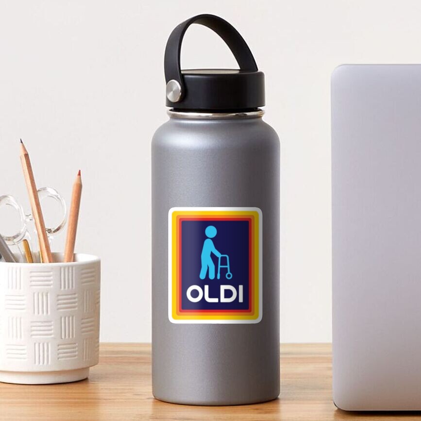 "Aldi Inspired Oldi " Sticker for Sale by PhatFeet | Redbubble