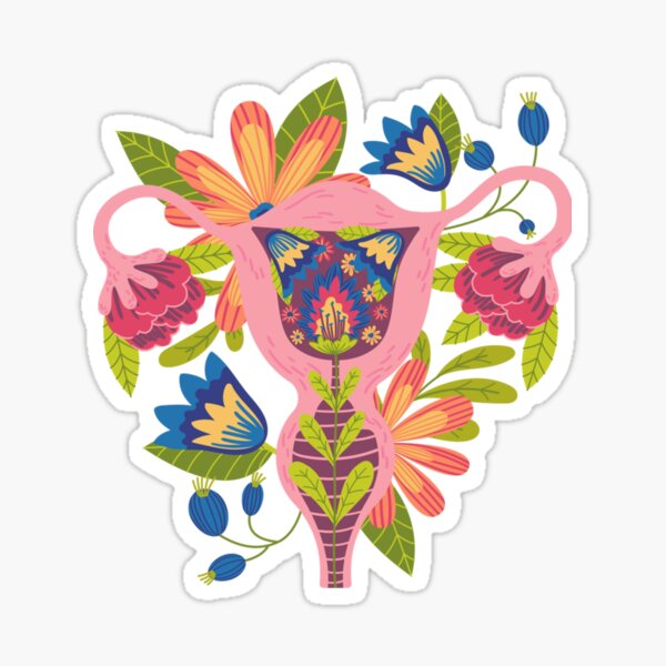 "middle finger uterus " Sticker for Sale by SlimerBrown | Redbubble