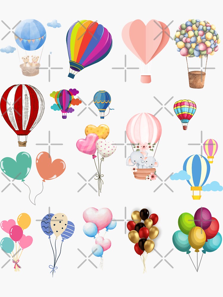 "balloons stickers" Sticker for Sale by twitchytab | Redbubble