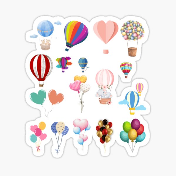 "balloons stickers" Sticker for Sale by twitchytab | Redbubble