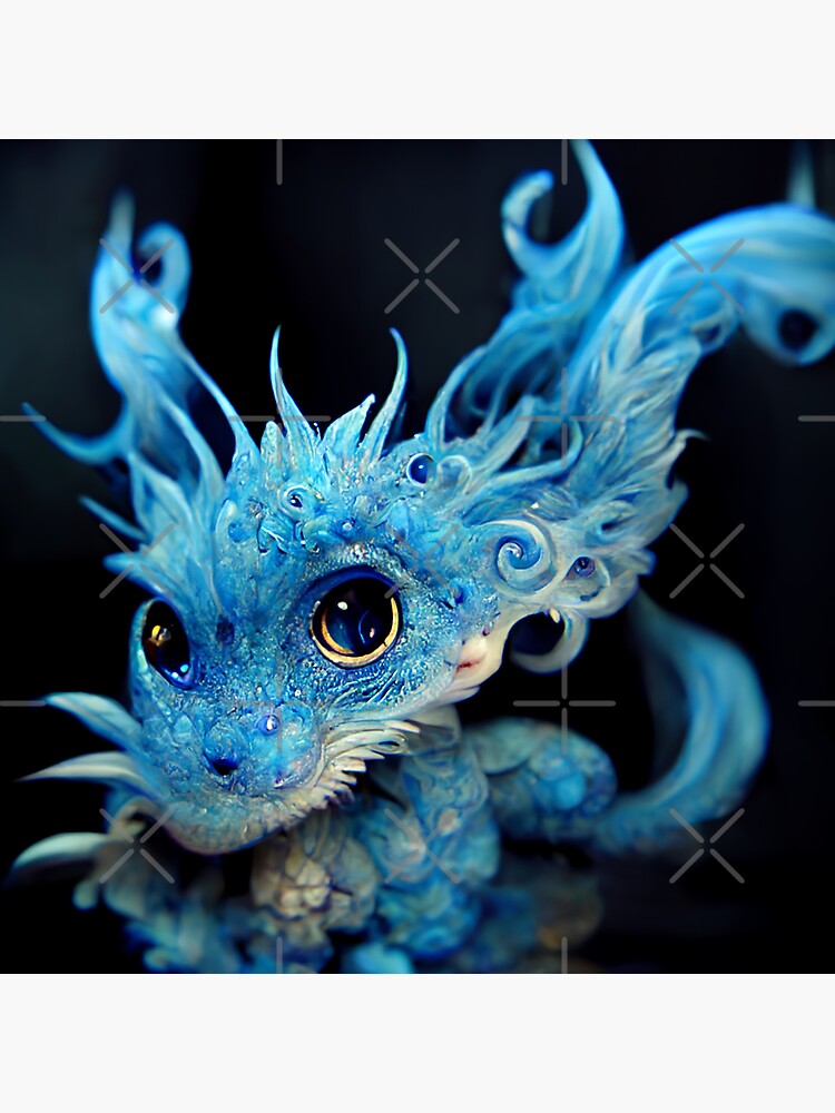"Crystal Blue Baby Dragon" Sticker for Sale by SerenitySands | Redbubble