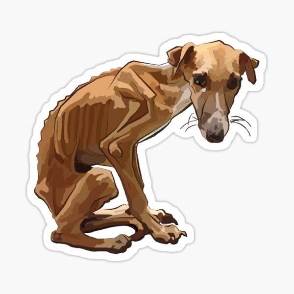 "animal abuse Sad Doggy" Sticker by GSunrise | Redbubble