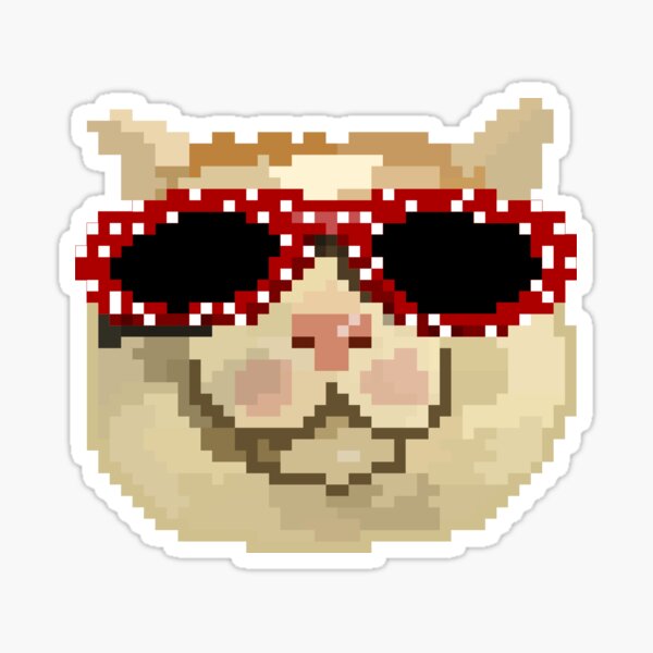 "Cat With Glasses" Sticker for Sale by Pati-Nasc | Redbubble