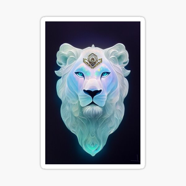 "white lion opal stone rainbow" Sticker for Sale by kandesign | Redbubble