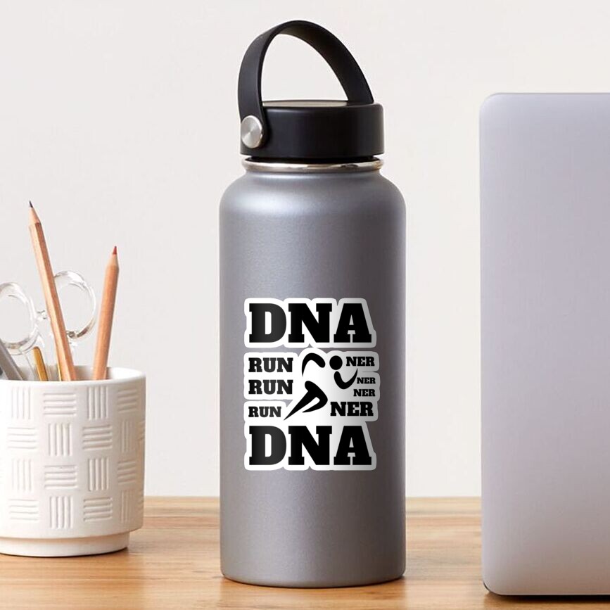 "Running Is In My Dna" Sticker for Sale by madraso | Redbubble