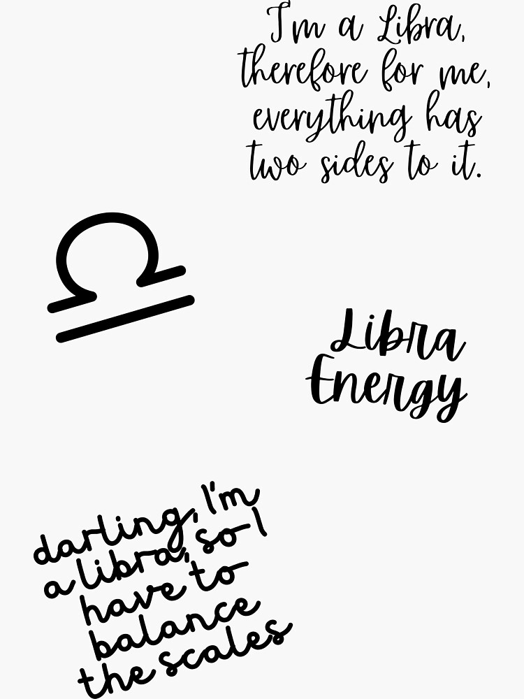 "LIBRA ZODIAC STICKER | LIBRA SEASON STICKER PACK" Sticker for Sale by ...