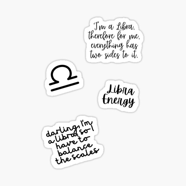"LIBRA ZODIAC STICKER | LIBRA SEASON STICKER PACK" Sticker for Sale by ...