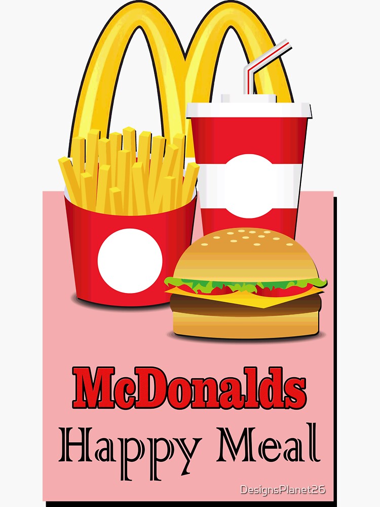 "Mcdonalds Happy Meal" Sticker for Sale by DesignsPlanet26 | Redbubble