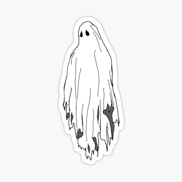 "Sad ghost " Sticker for Sale by kazzledazzle | Redbubble
