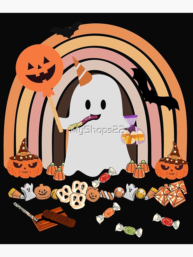"Halloween Spooky only Candy Ghost" Poster for Sale by MyShops22 ...