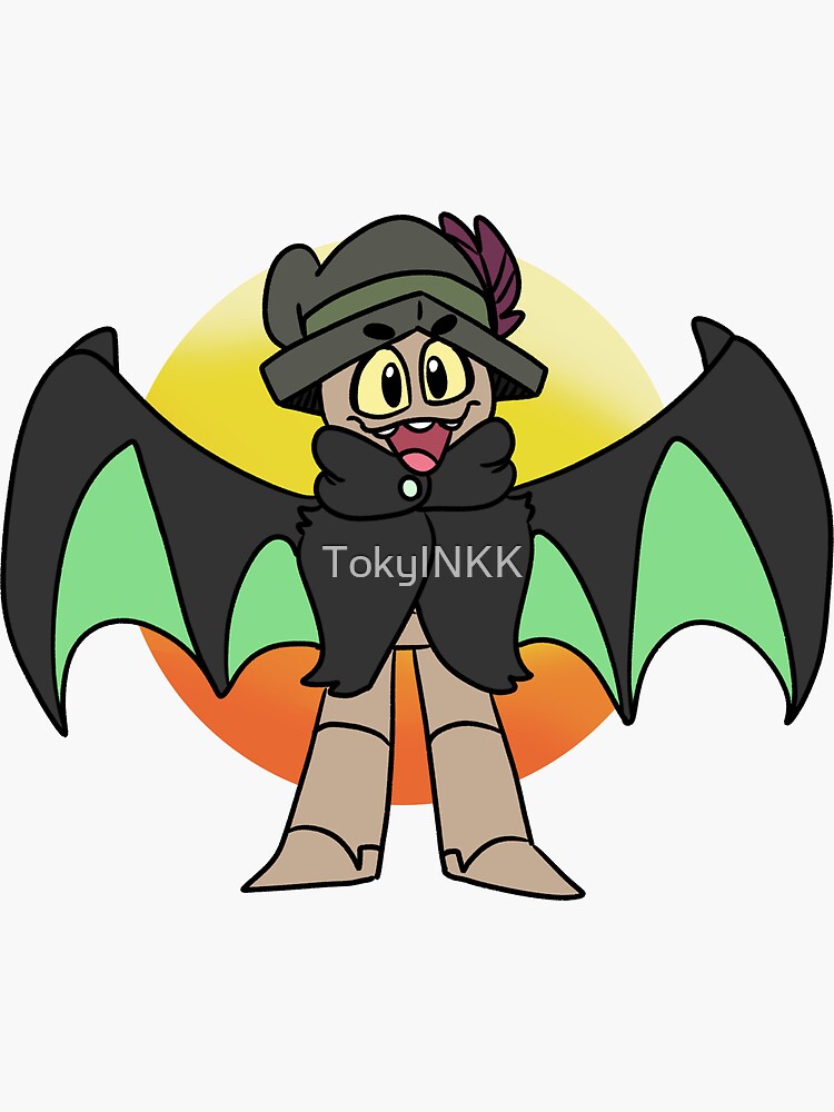 "LIMITED TIME FANTOCCIO BAT CLOAK" Sticker for Sale by TokyINKK | Redbubble