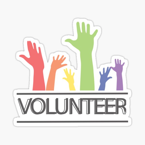 "Volunteer" Sticker for Sale by MoxStore | Redbubble