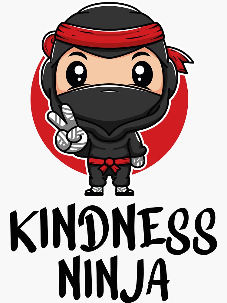 "Kindness Ninja Kids Orange Unity Day Anti Bullying" Sticker for Sale ...