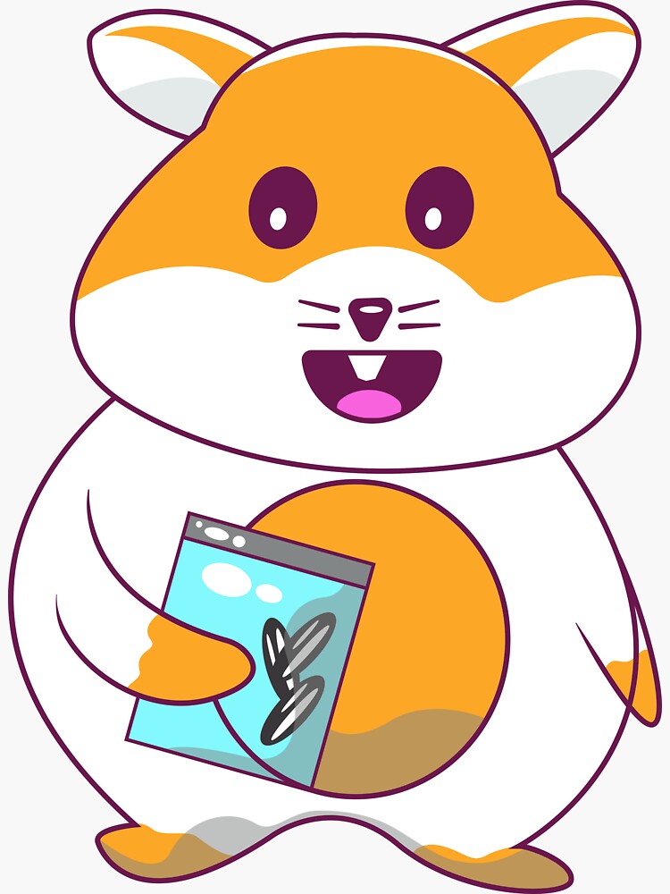 "Cute hamster eating sun flower seed" Sticker for Sale by anwar ...