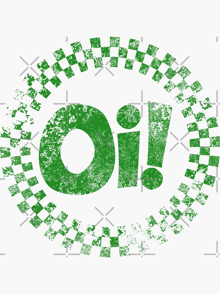 "Oi! Checker Circle--Green-Antiqued" Sticker for Sale by SCHPiDAUU ...