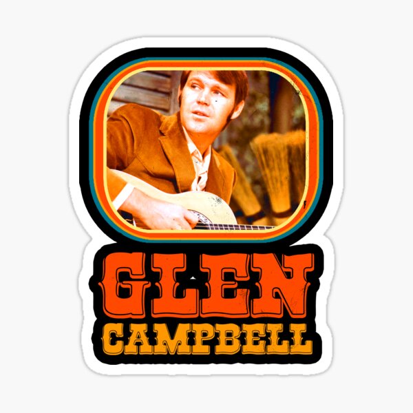 "Glen Campbell" Sticker for Sale by PixelBuilder | Redbubble
