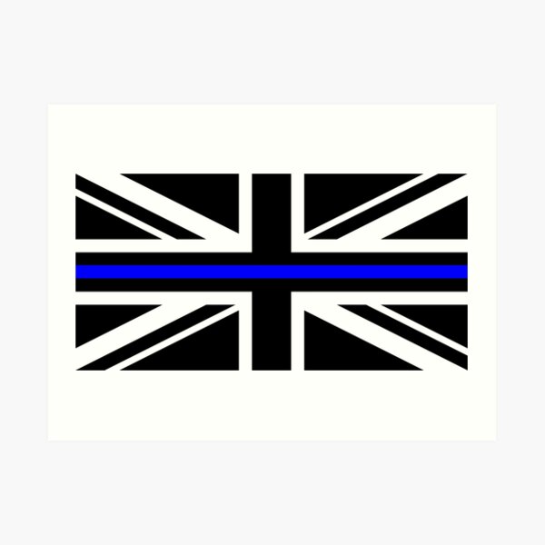 "thin blue line UK Flag" Art Print for Sale by thatstickerguy | Redbubble
