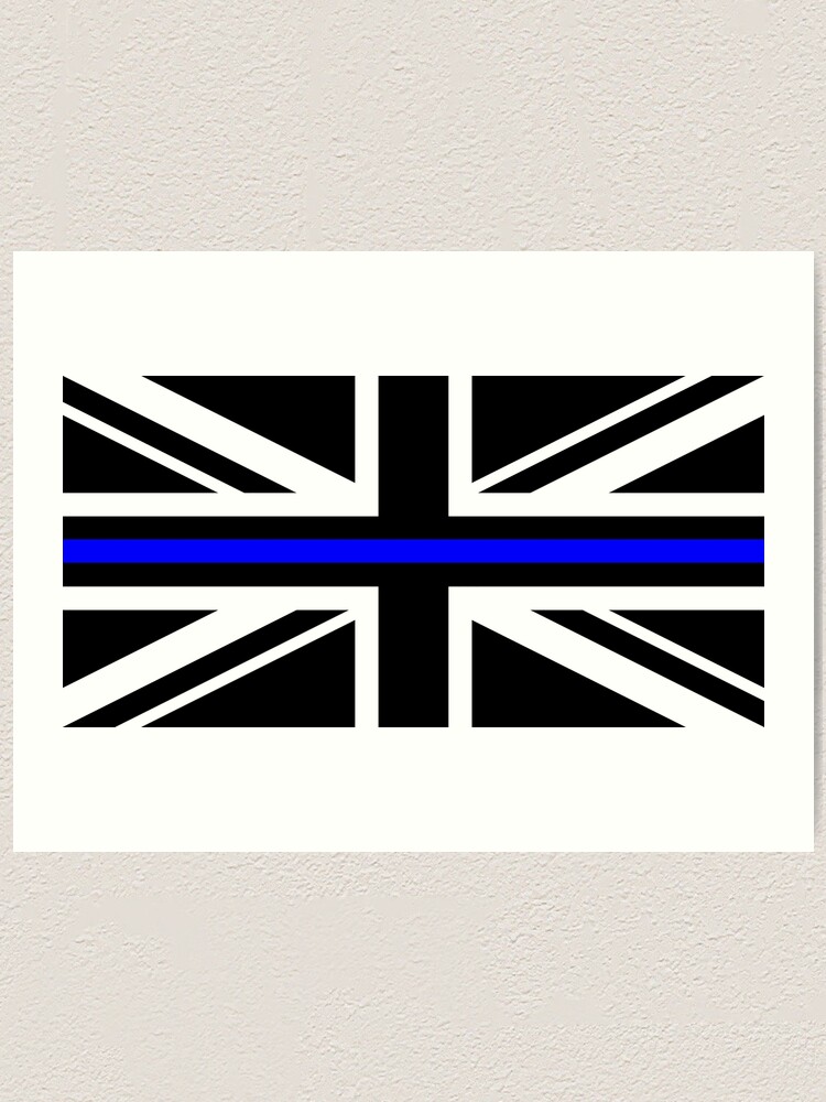"thin blue line UK Flag" Art Print for Sale by thatstickerguy | Redbubble